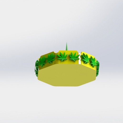 Download STL files Marijuana 420 Ash Tray with Poker ・ Cults