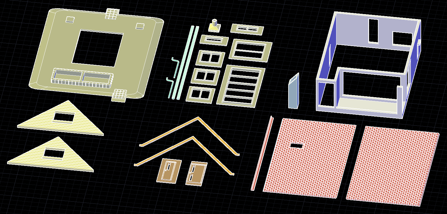 STL file 2-story house with 2 pitched roof, in H0 scale! 🏠・3D printer ...