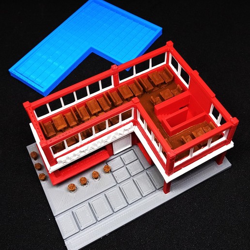 3D printing N-scale restaurant ・ Cults