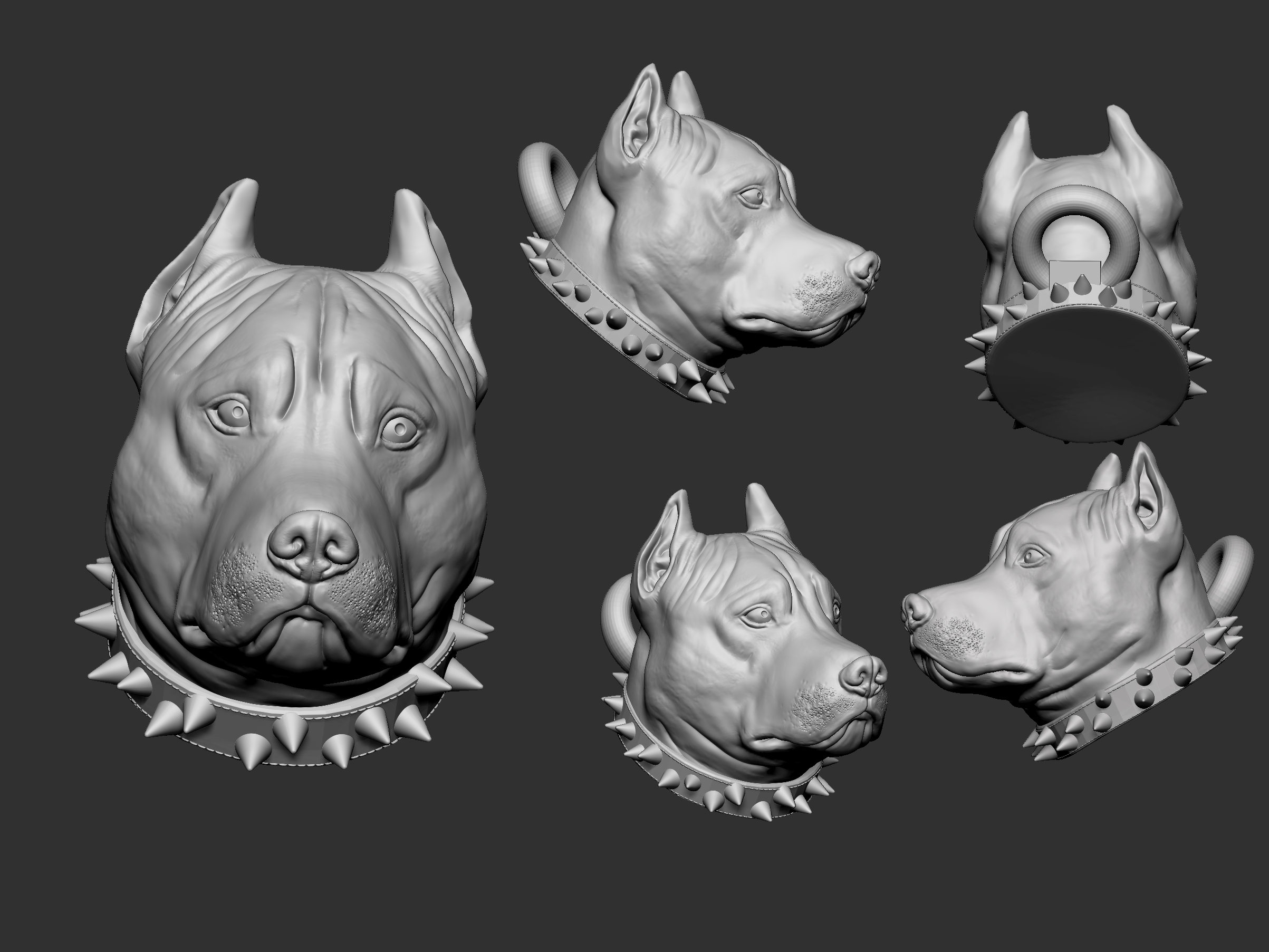 3D file pit bull・3D print design to download・Cults