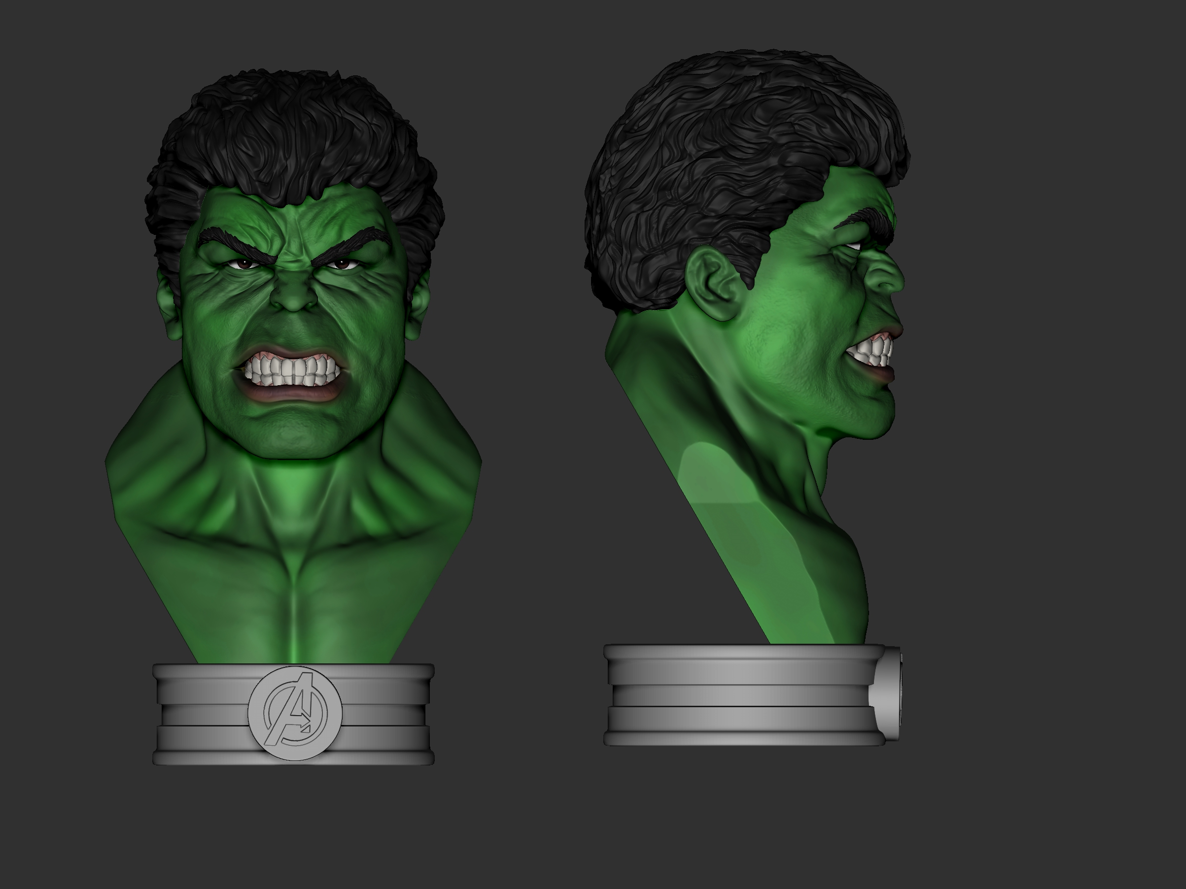 Free 3D file FREE HULK BUST・3D print model to download・Cults