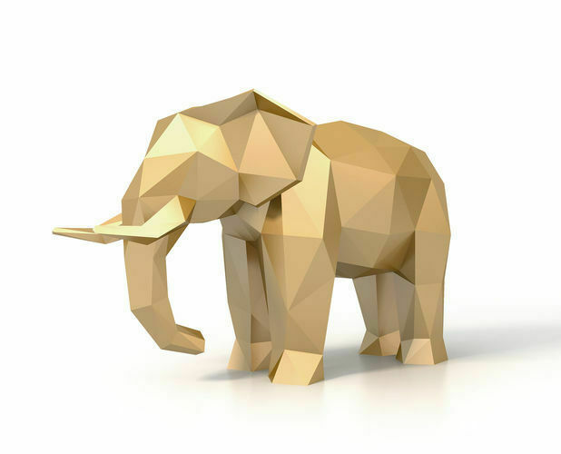 Archivo OBJ ELEFANTE GEOMETRICO LOW POLY・Modelo para descargar e ...