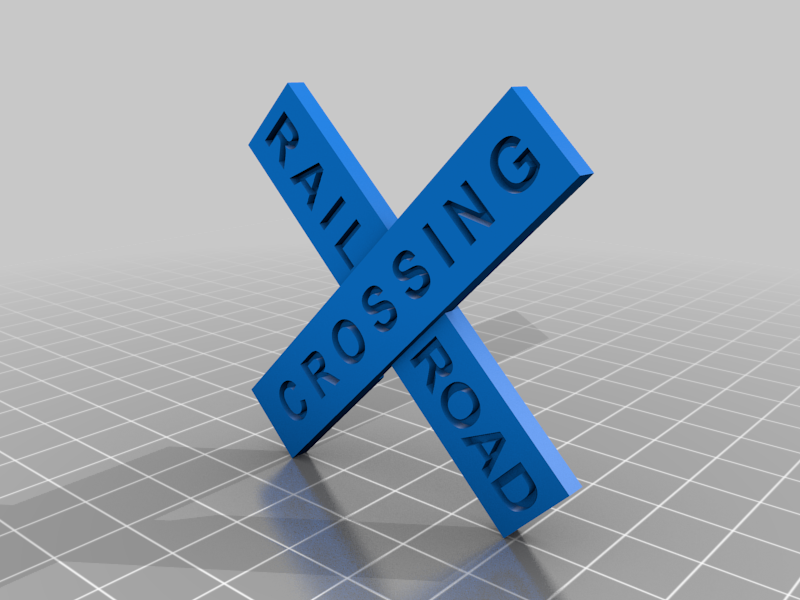 Free STL file Railroad Crossing Train Track compatible w/ the Lionel ...