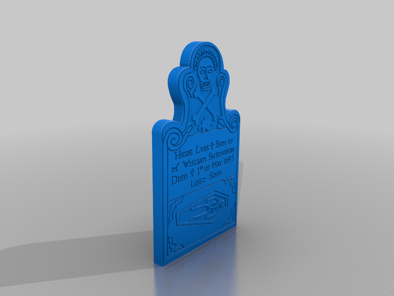 Free STL file Billy Butcherson Tombstone (Hocus Pocus)・Design to ...
