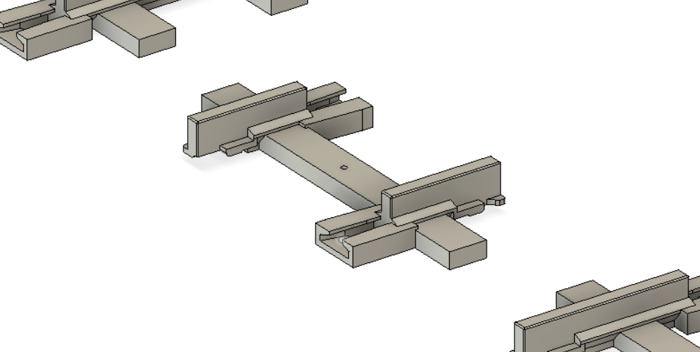 Free STL file Straight Train Track (30mm Length) compatible w/ the ...