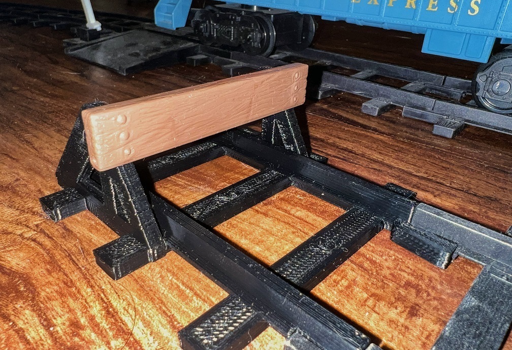 Free STL file Railroad Bumper Train Track compatible w/ the Lionel ...