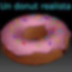Download free STL file A realistic Donut, Un donut realista • 3D ...