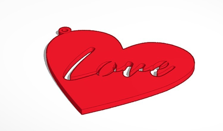 STL file Love heart key ring・Model to download and 3D print・Cults