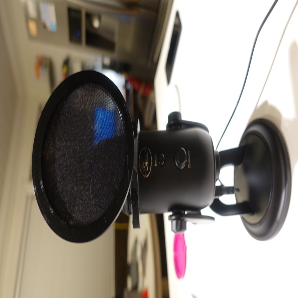 Free STL file Blue Yeti Microphone Pop Filter 🎤・Object to download and ...