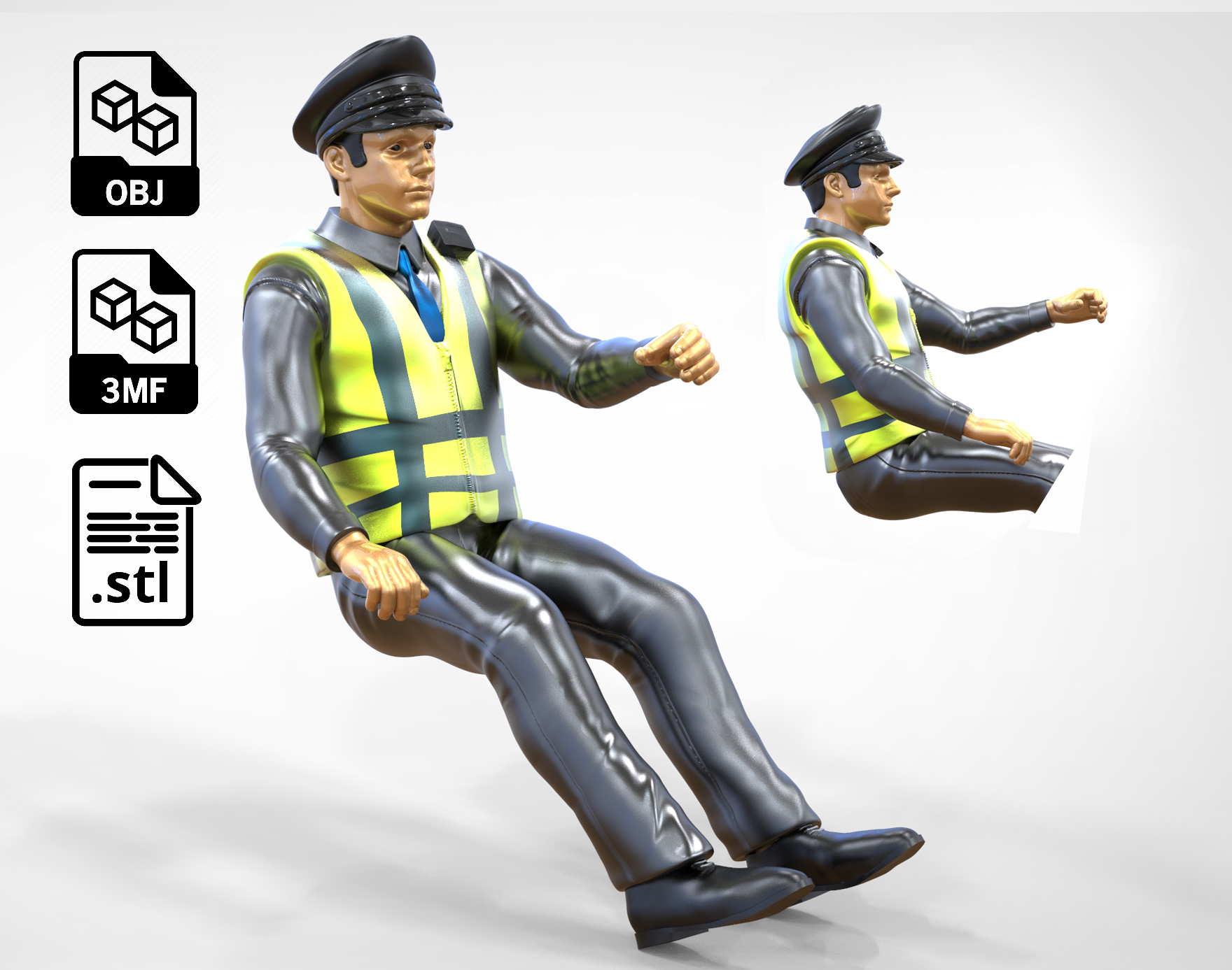 STL file N3 Driver Traffic Police・Model to download and 3D print・Cults
