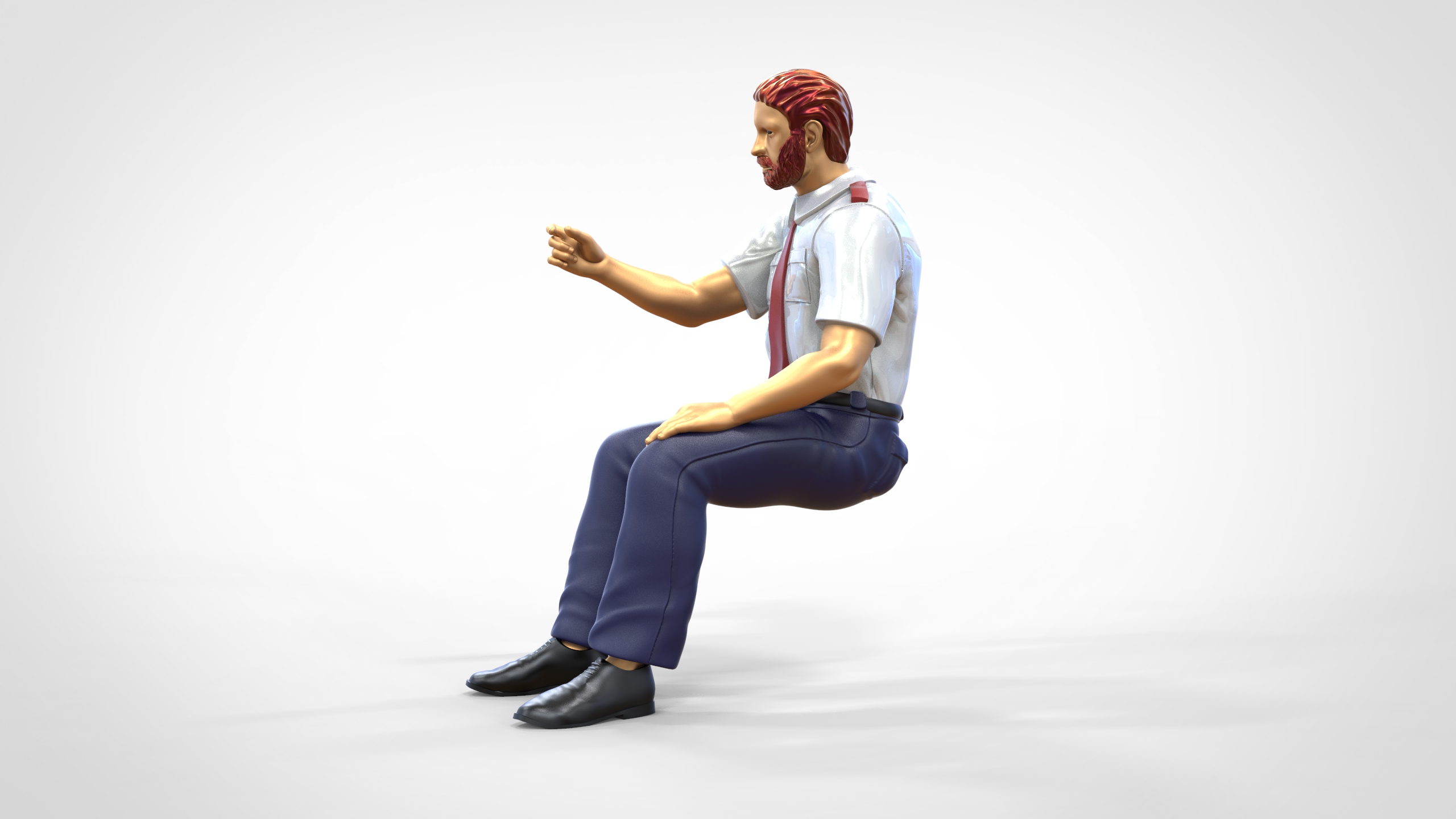 STL file N6 Sitting Man Pilot 👨・3D printable model to download・Cults