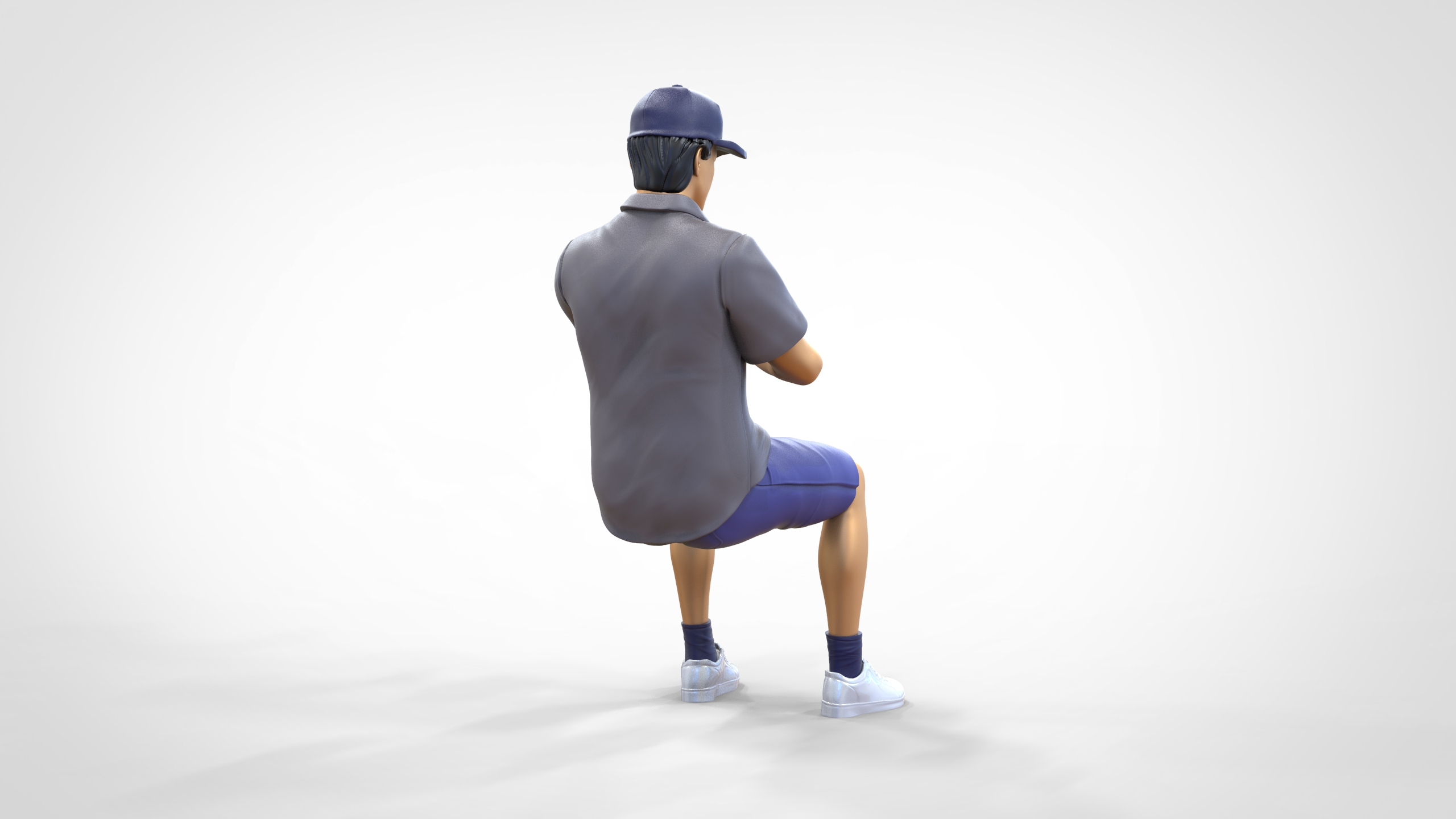 Fichier STL N16 Fan de football applaudissant et saluant dans le stade ...