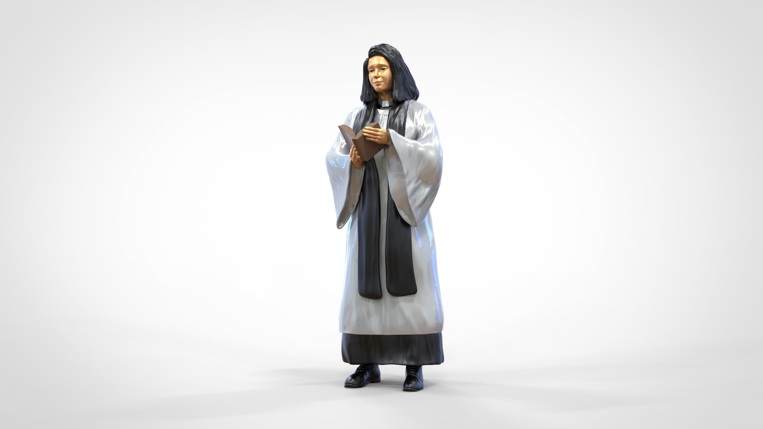 STL file N2 woman vicar clergy in the church・3D printing design to ...