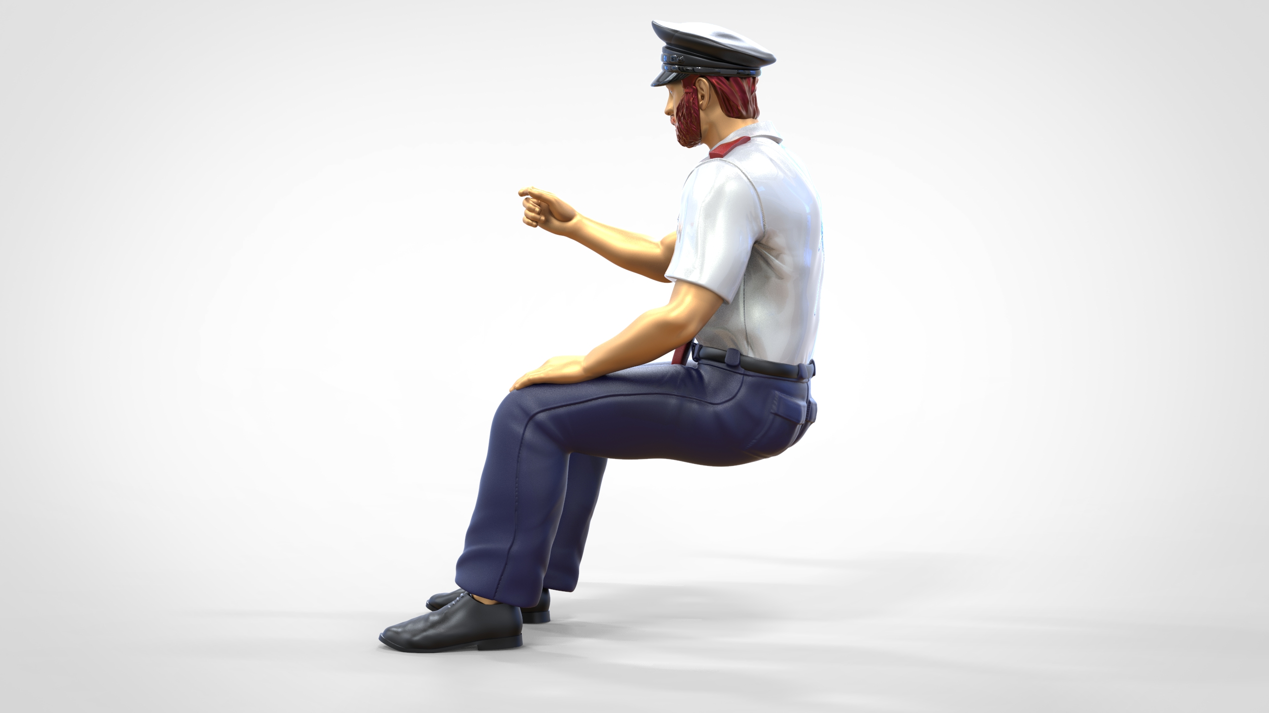 STL file N6 Sitting Man Pilot 👨・3D printable model to download・Cults