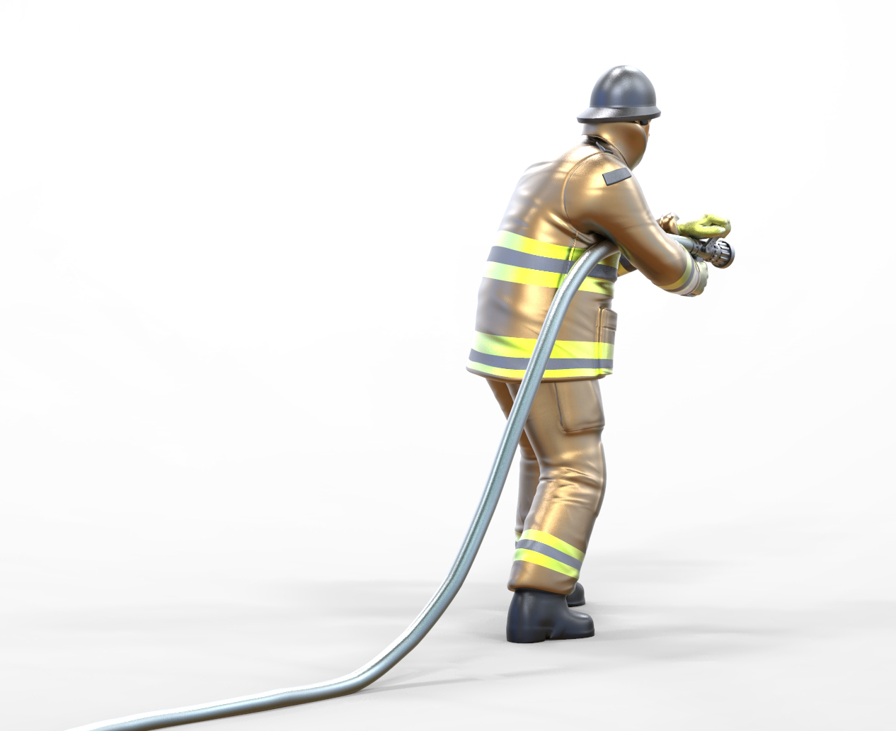 STL file N1 Firefighter or fireman Extinguishing fire 🧑‍🚒・3D printing ...