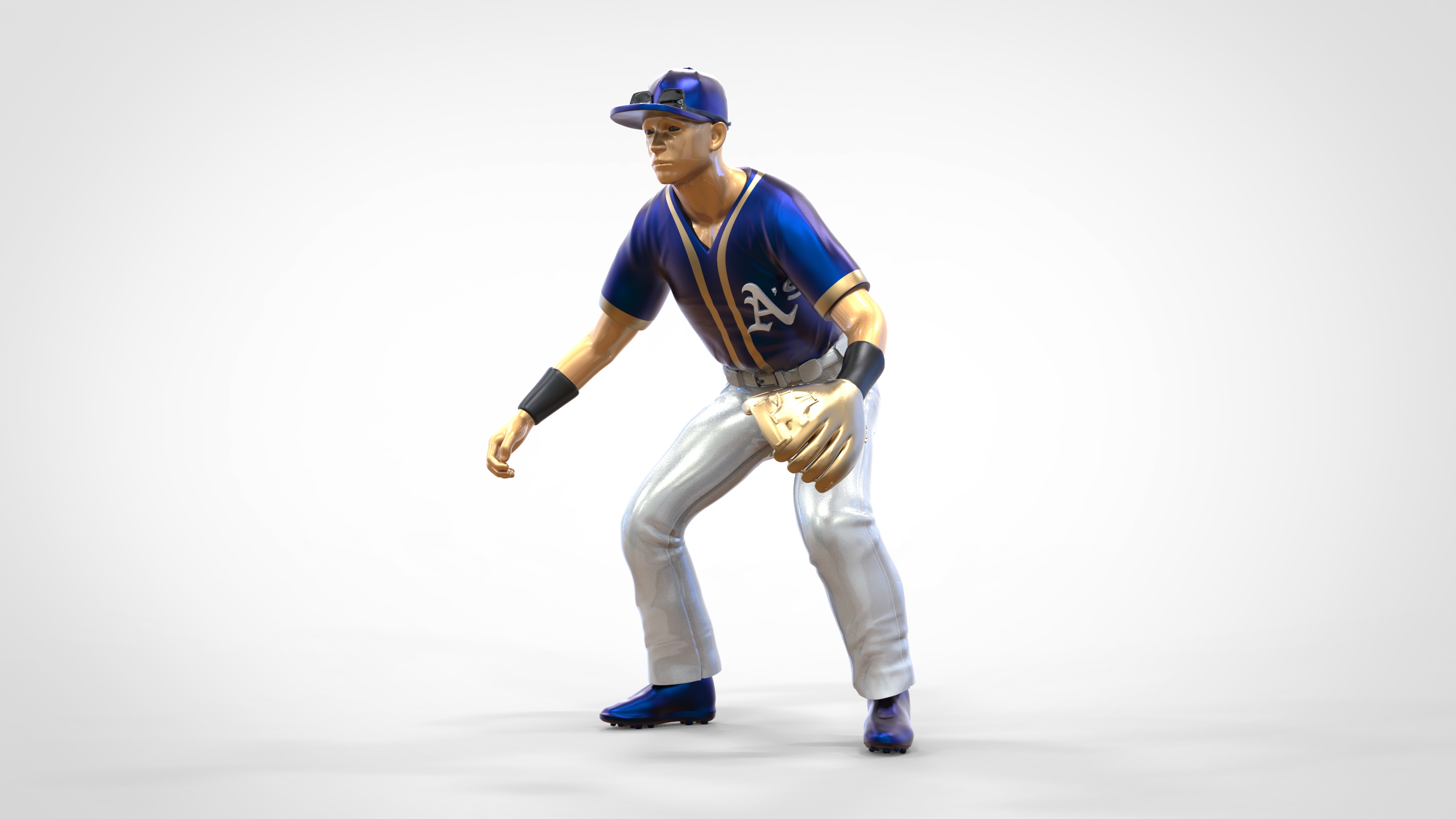 STL file N2 Baseball player Center fielder・3D printable design to ...