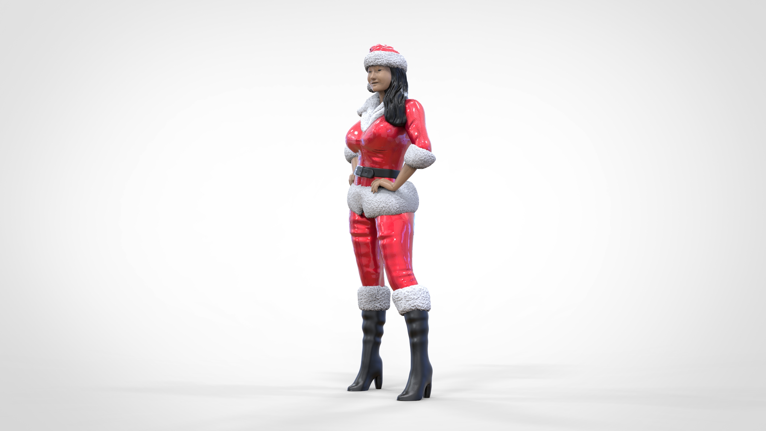 STL file Christmas Lady Santa Claus miniature 🎄・3D printable model to ...