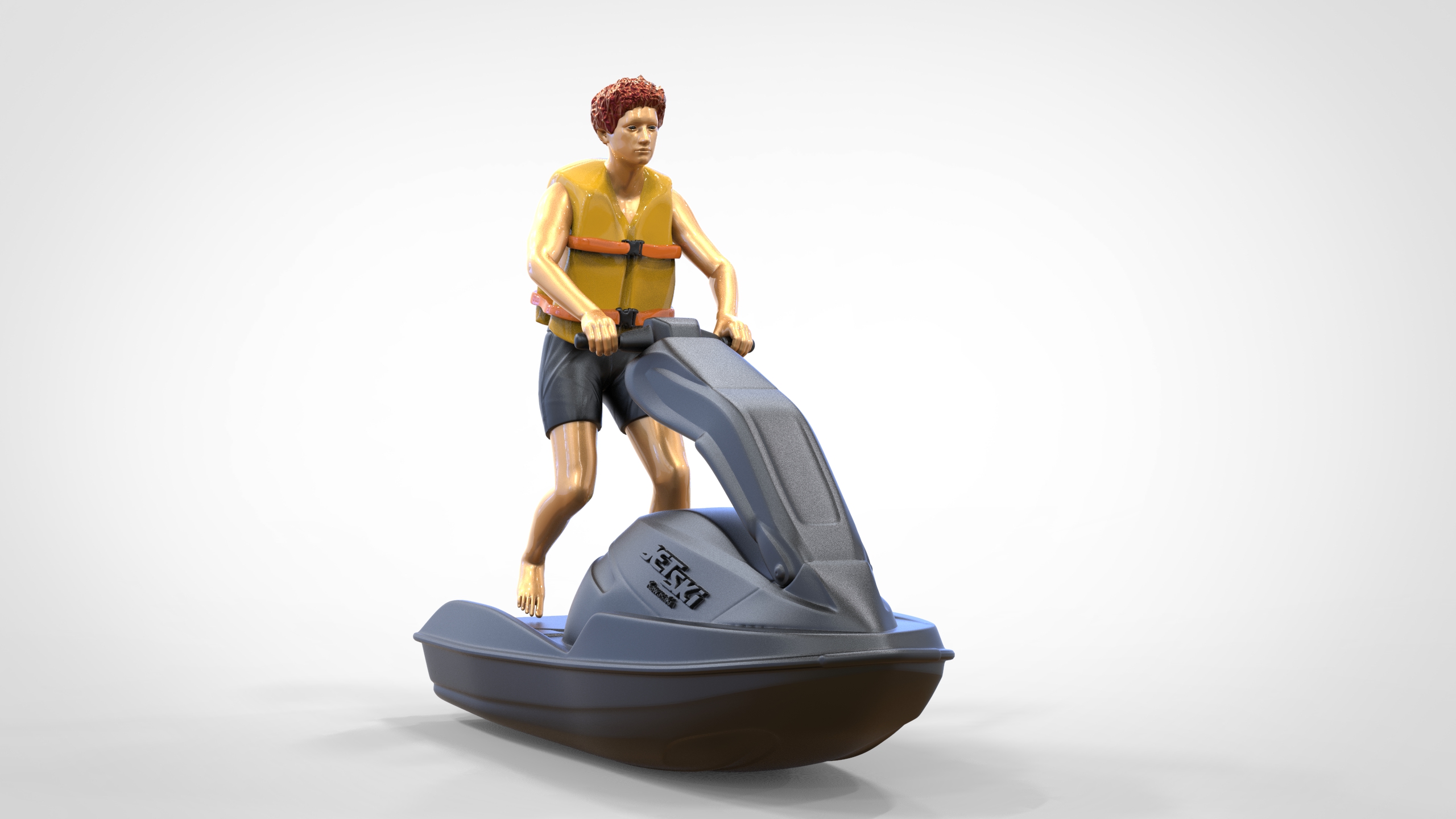 STL file N1 Jetski Driver standing・3D printer design to download・Cults