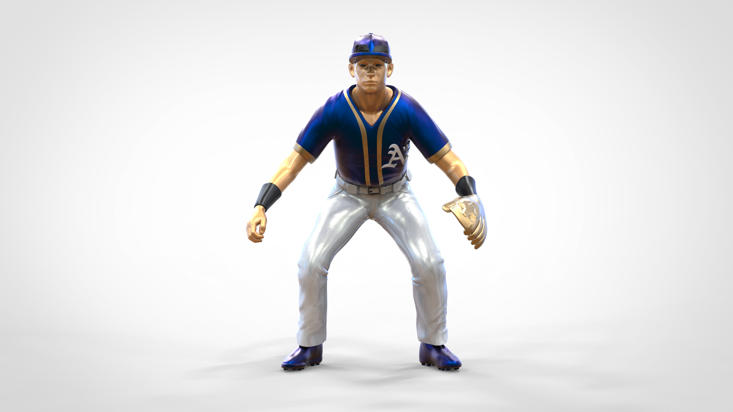 STL file N2 Baseball player Center fielder・3D printable design to ...