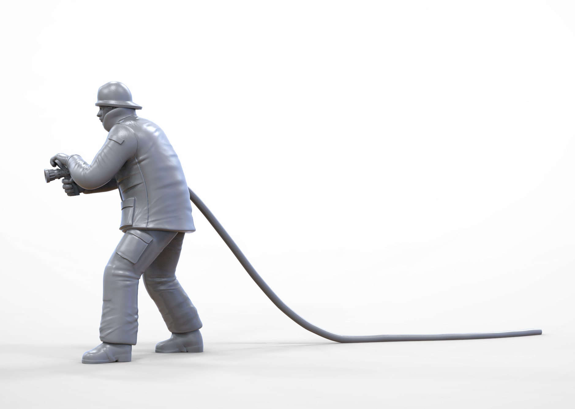 STL file N1 Firefighter or fireman Extinguishing fire 🧑‍🚒・3D printing ...