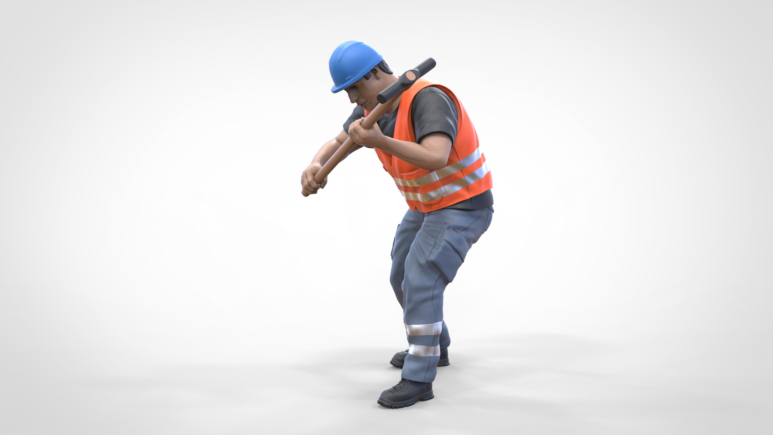 STL file N1 Track or railway worker 🛤️・3D printer design to download・Cults