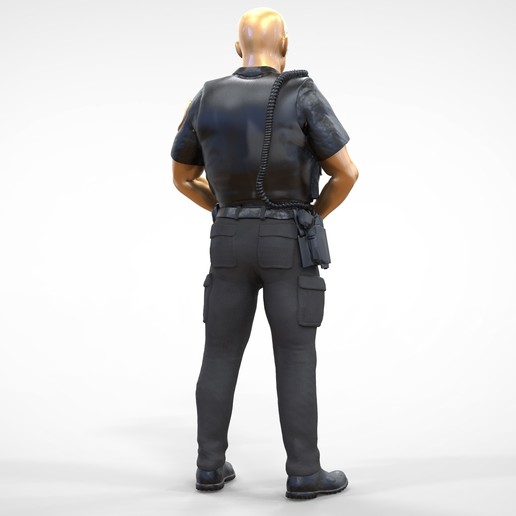 Download 3MF file N1 American Police Officer Miniature Updated Pose 3D ...
