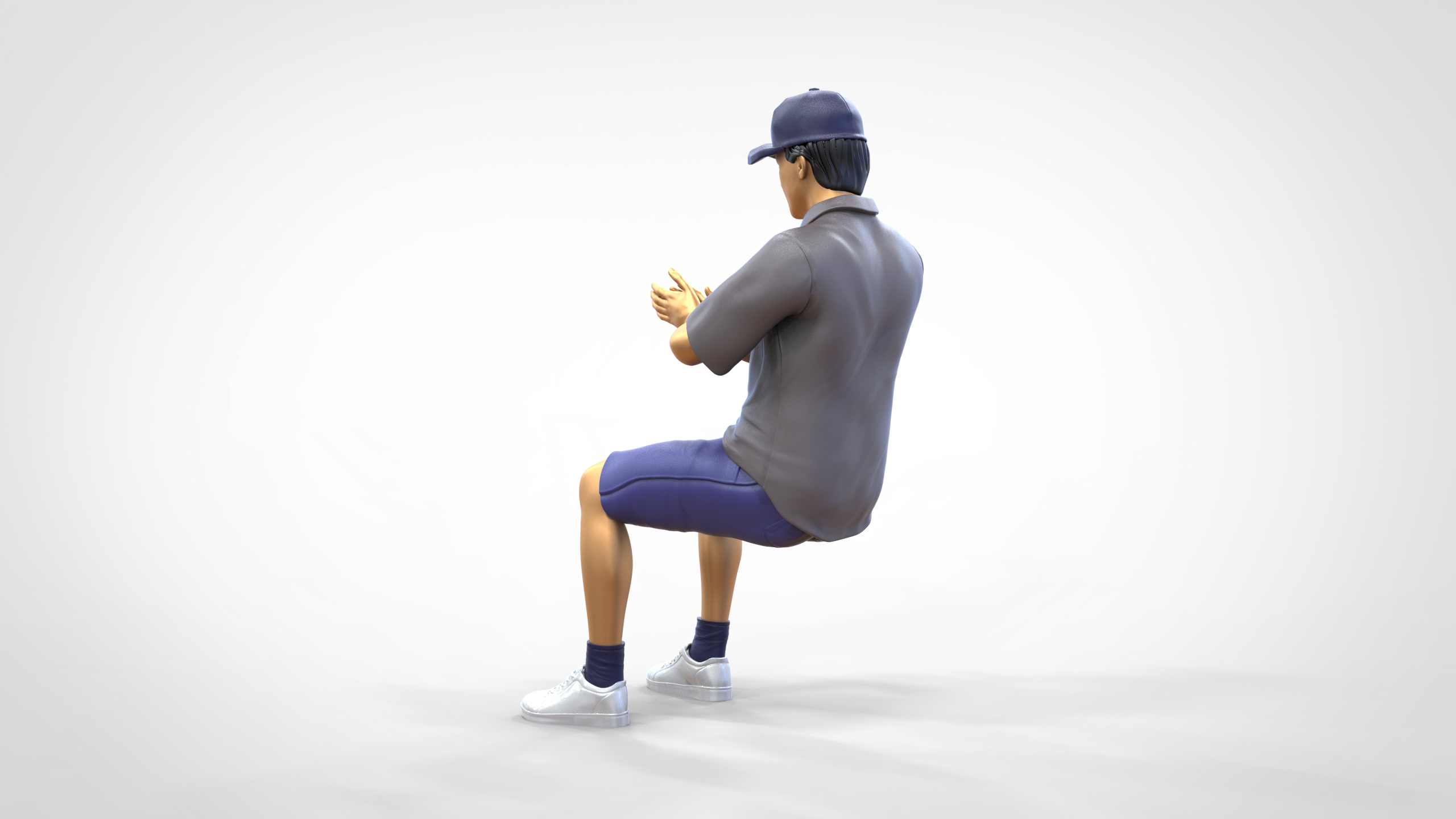 Fichier STL N16 Fan de football applaudissant et saluant dans le stade ...