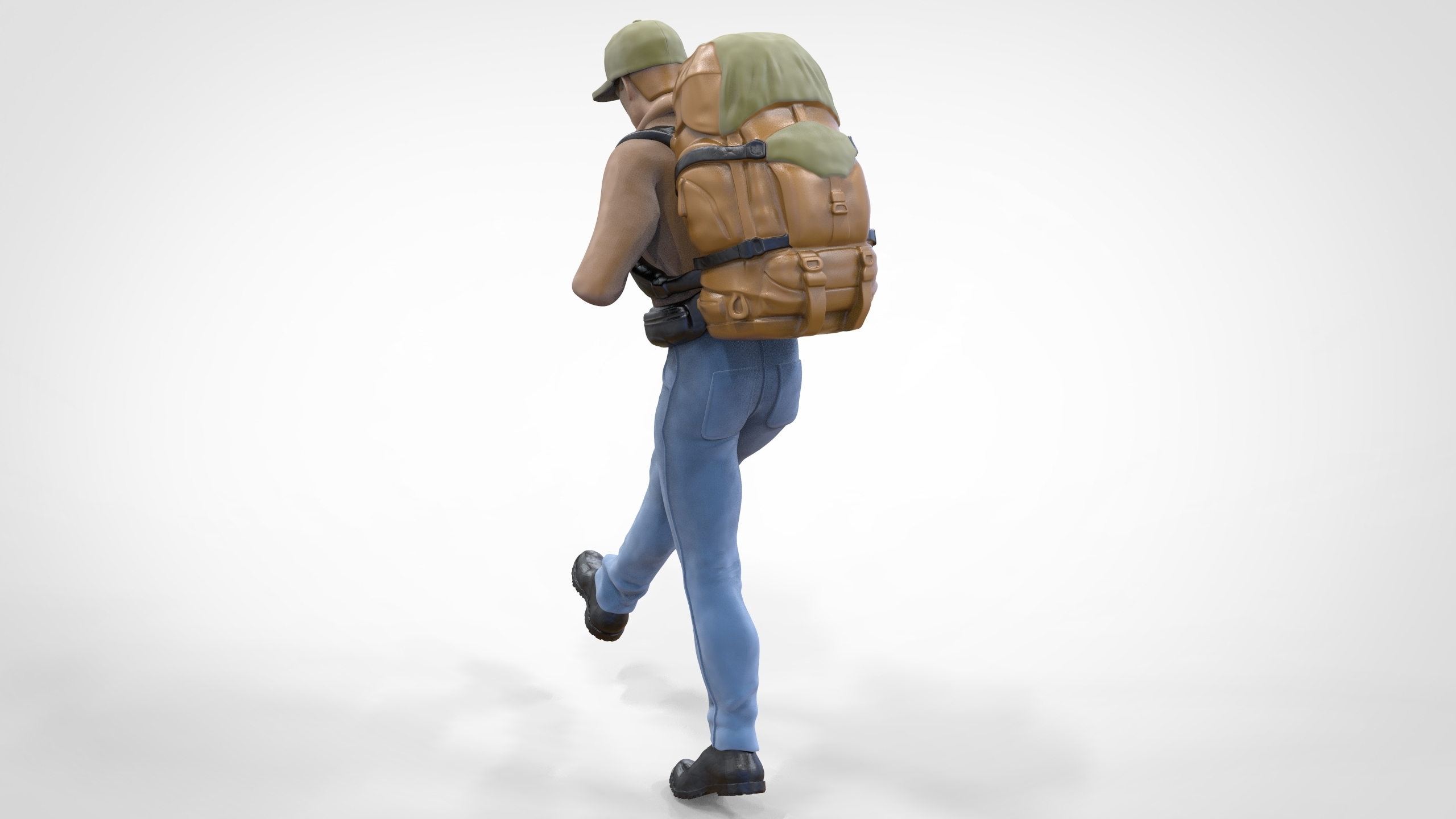 Файл STL N2 Hiker 1 64 Миниатюрная модель для ходьбы и скалолазания 👾 ...