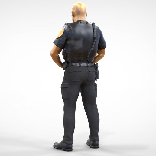 Download 3MF file N1 American Police Officer Miniature Updated Pose 3D ...