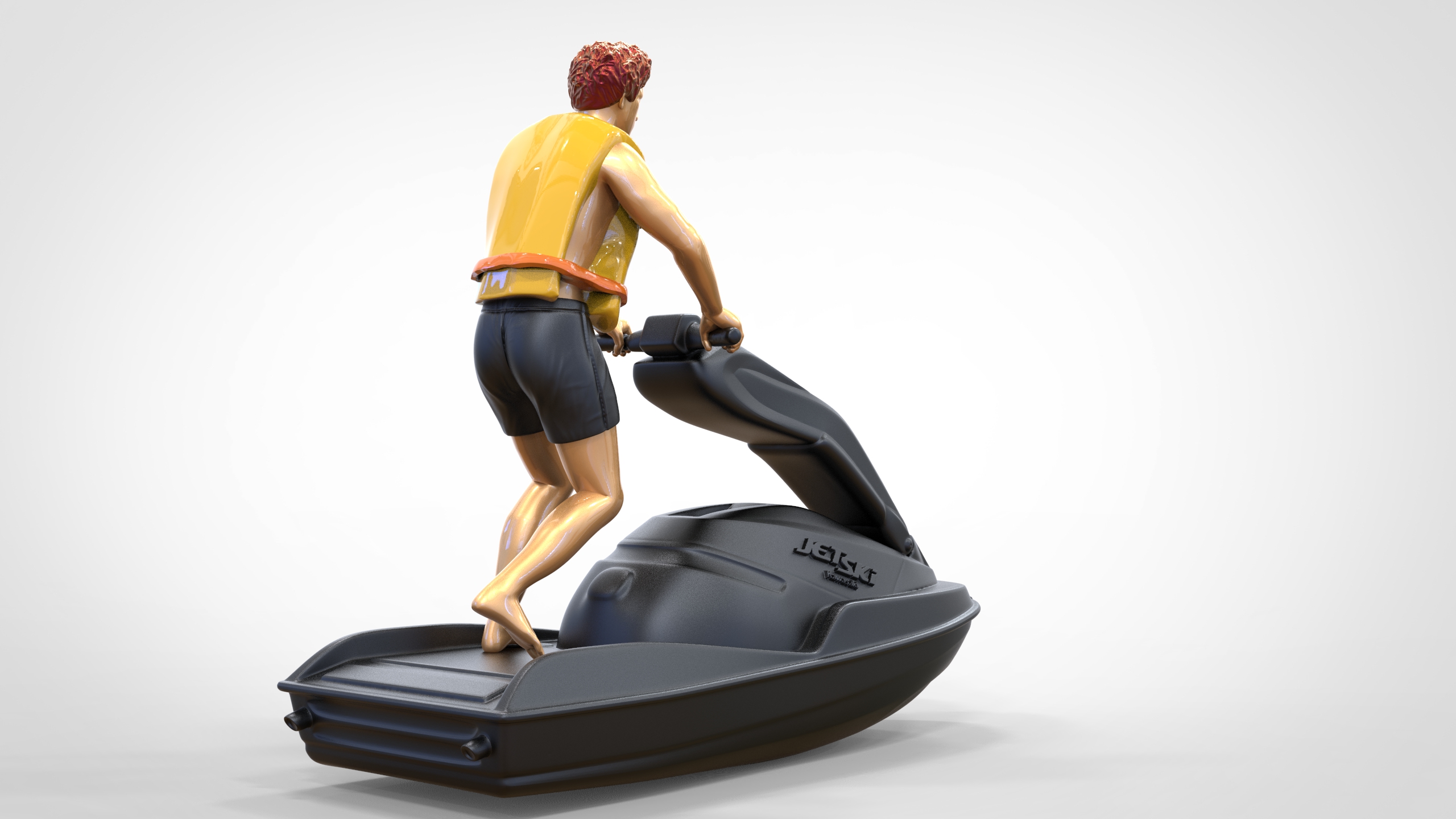 STL file N1 Jetski Driver standing・3D printer design to download・Cults