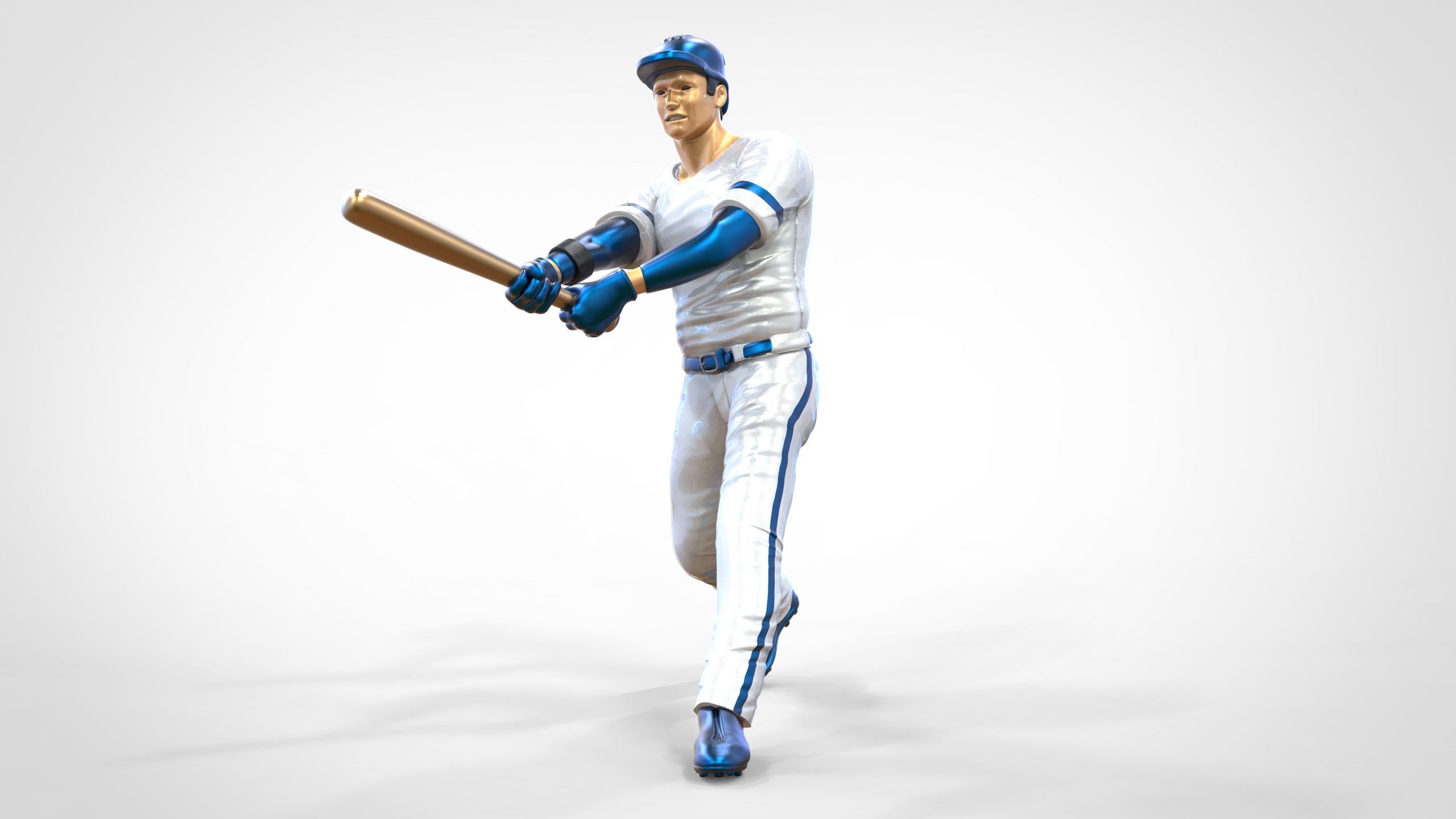 STL file N1 Baseball player Center fielder ⚾・3D printing design to ...