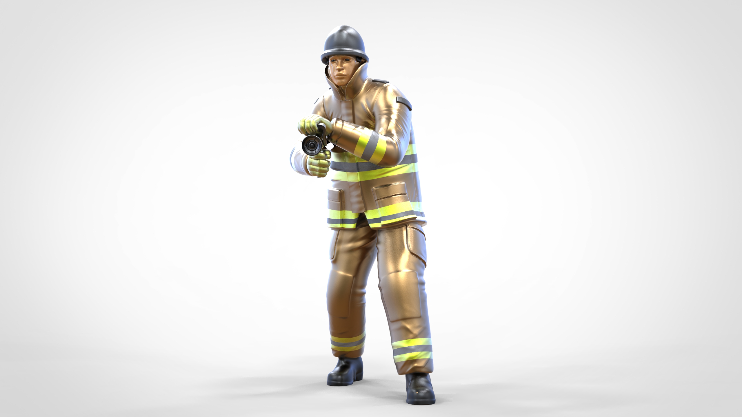 STL file N1 Firefighter or fireman Extinguishing fire 🧑‍🚒・3D printing ...