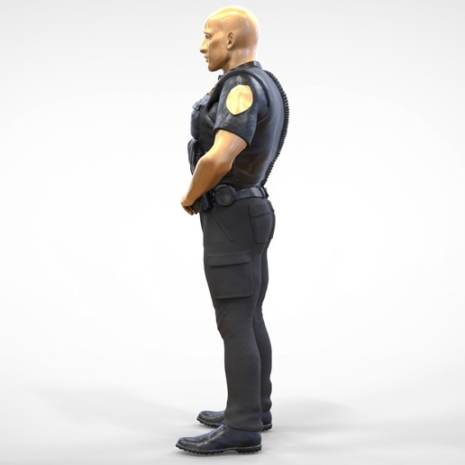 Download 3MF file N1 American Police Officer Miniature Updated Pose 3D ...