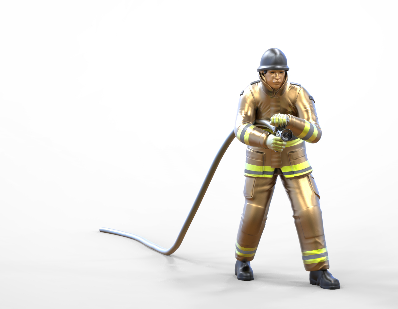 STL file N1 Firefighter or fireman Extinguishing fire 🧑‍🚒・3D printing ...