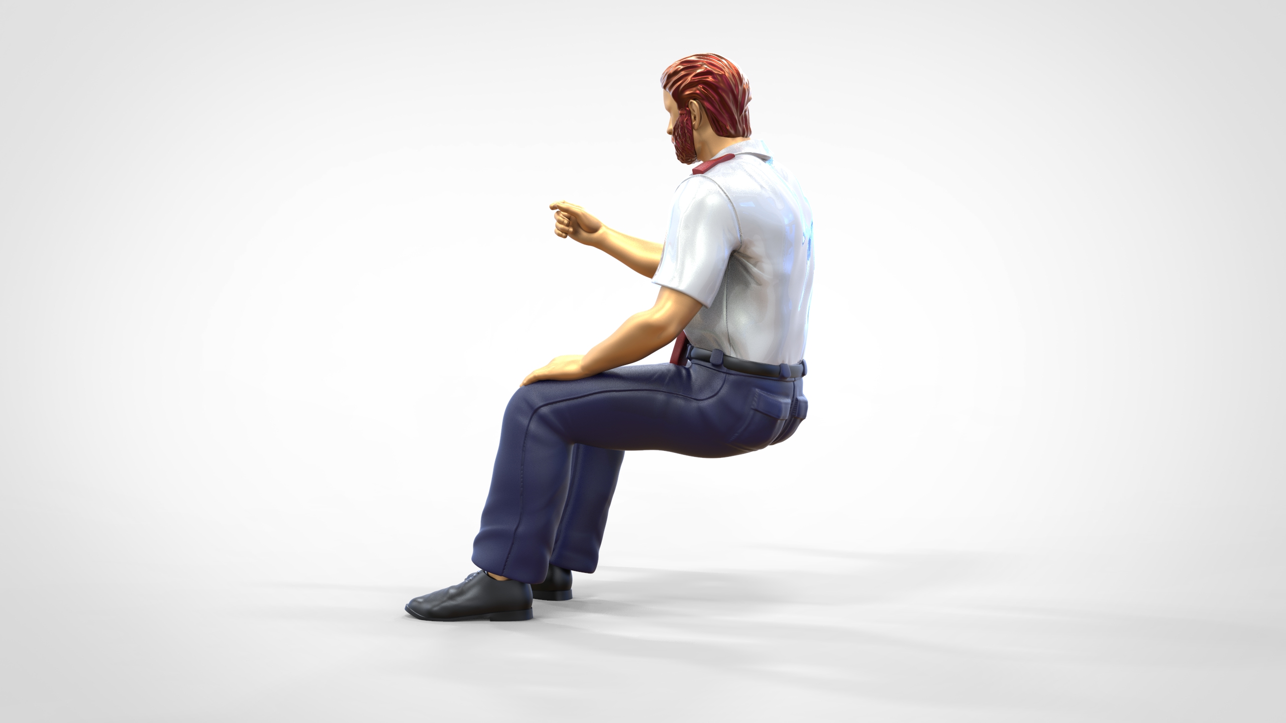 STL file N6 Sitting Man Pilot 👨・3D printable model to download・Cults