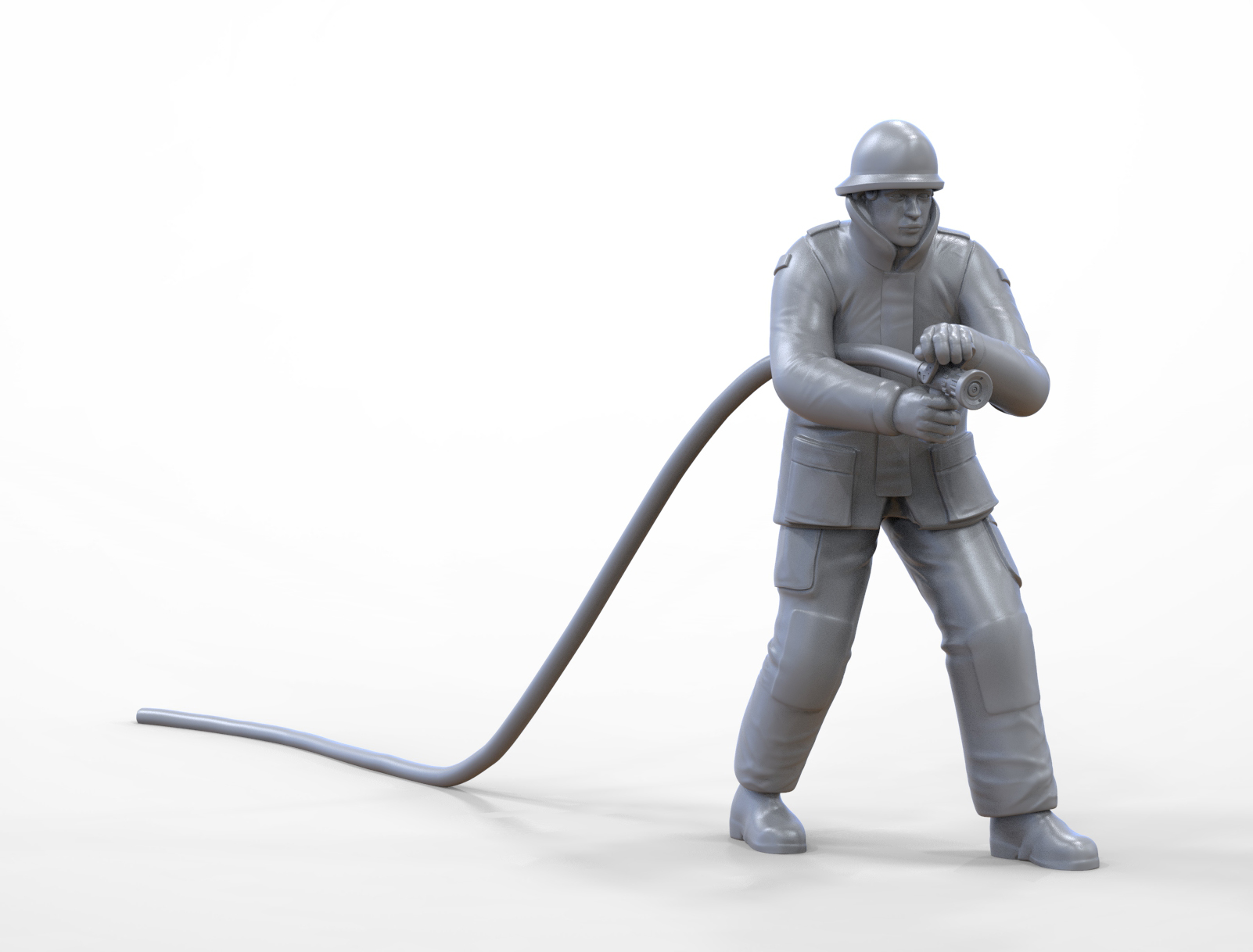 STL file N1 Firefighter or fireman Extinguishing fire 🧑‍🚒・3D printing ...