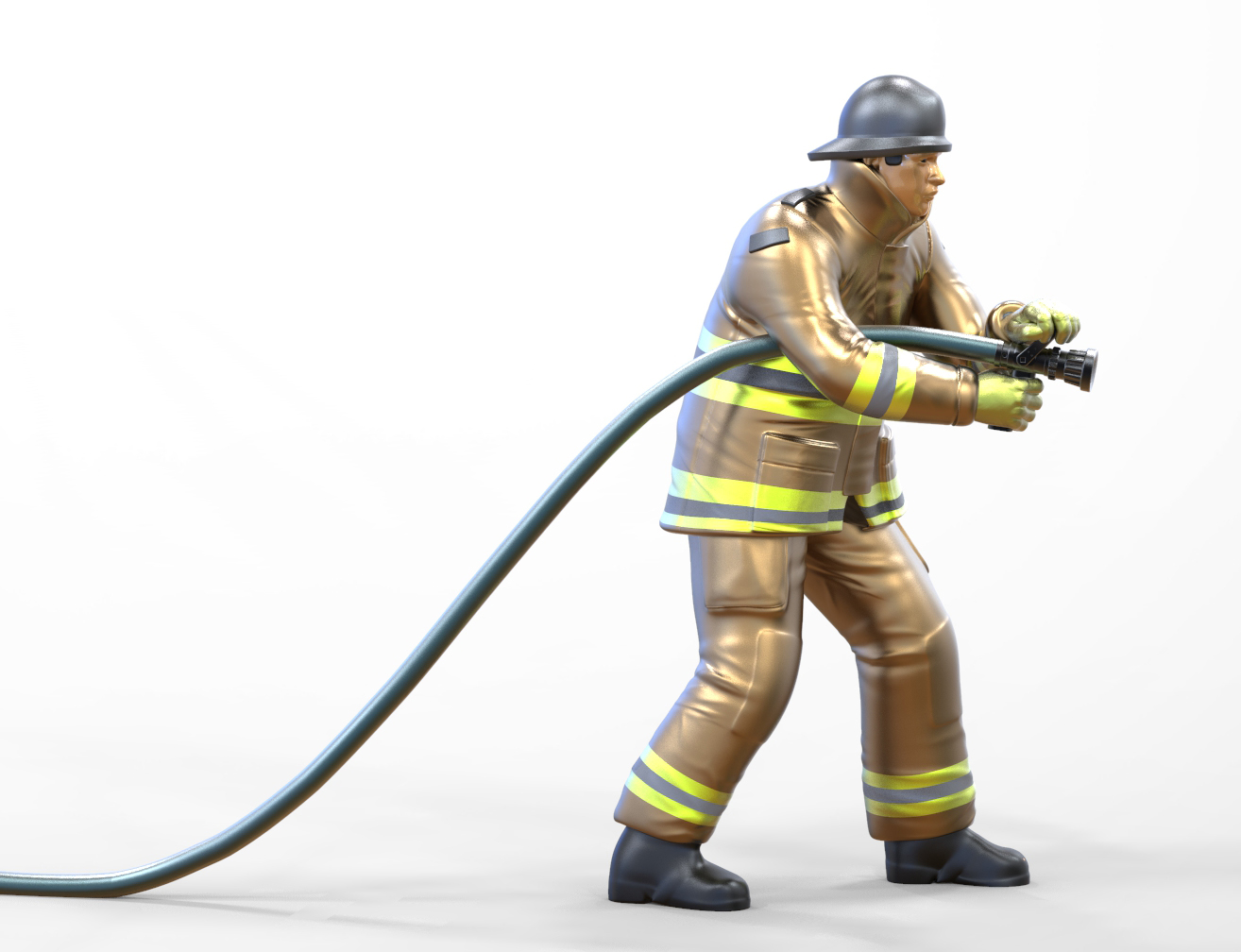 STL file N1 Firefighter or fireman Extinguishing fire 🧑‍🚒・3D printing ...