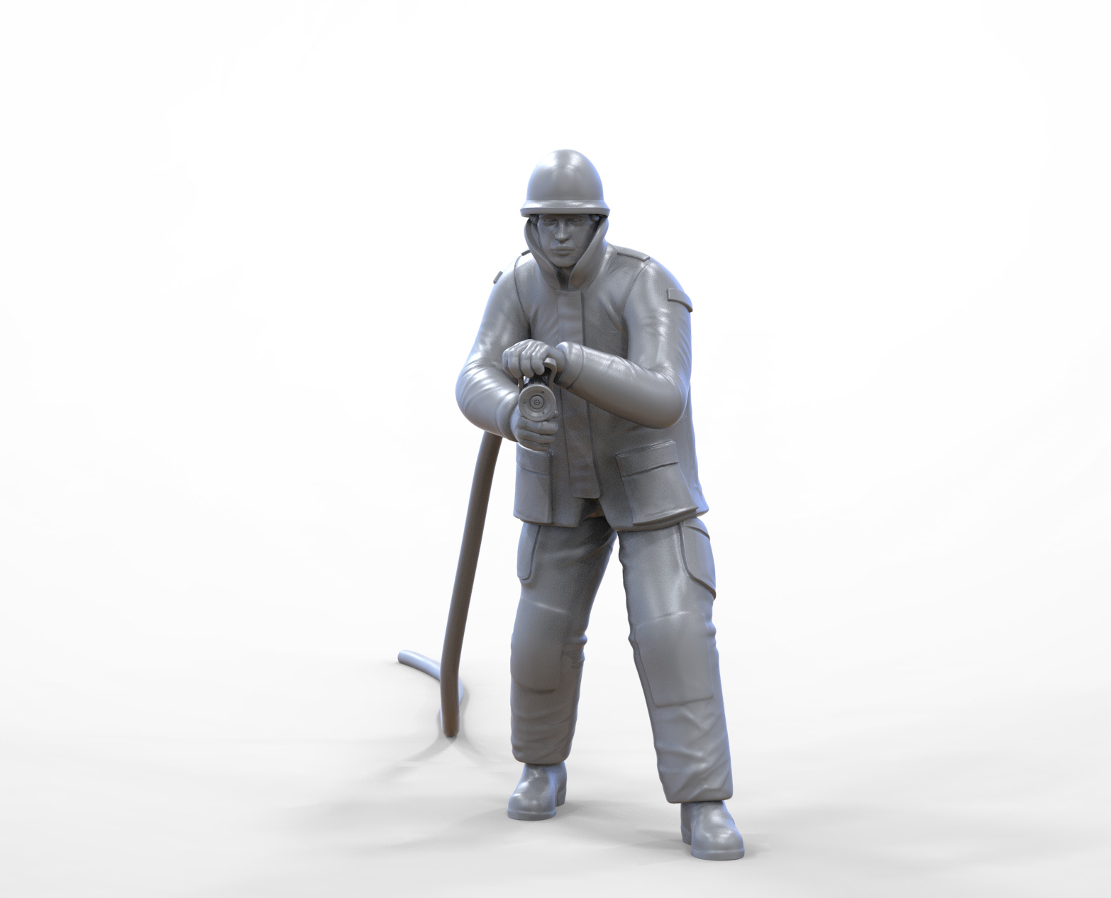 STL file N1 Firefighter or fireman Extinguishing fire 🧑‍🚒・3D printing ...