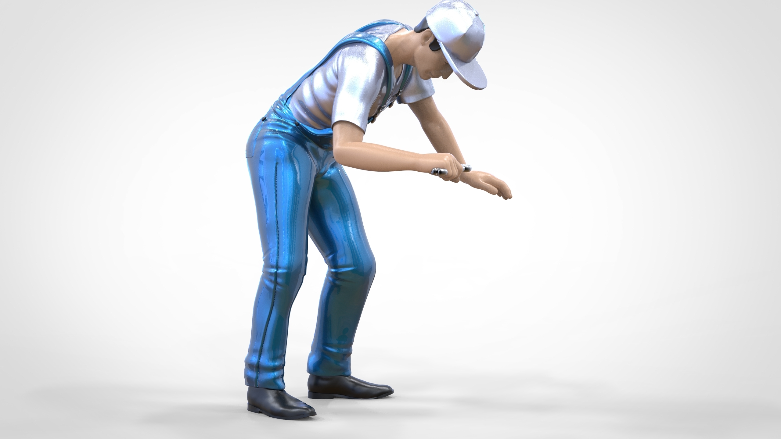 STL file N3 Mechanic bend over car 1 64 Miniature・3D printable model to ...