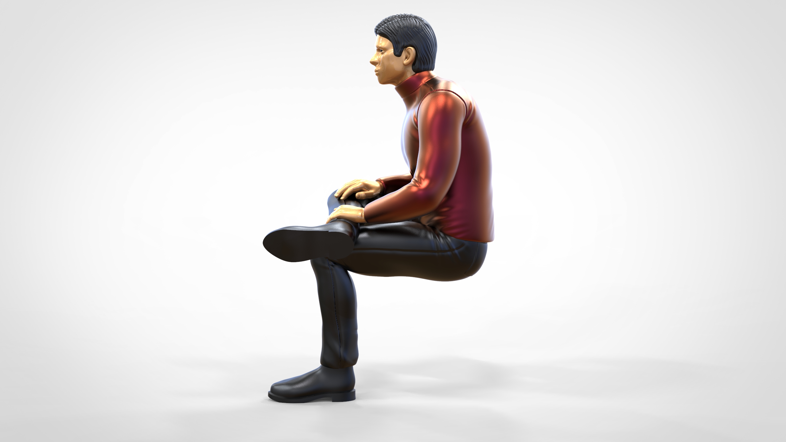 STL file N3 Sitting man waiting 👨・3D printable model to download・Cults
