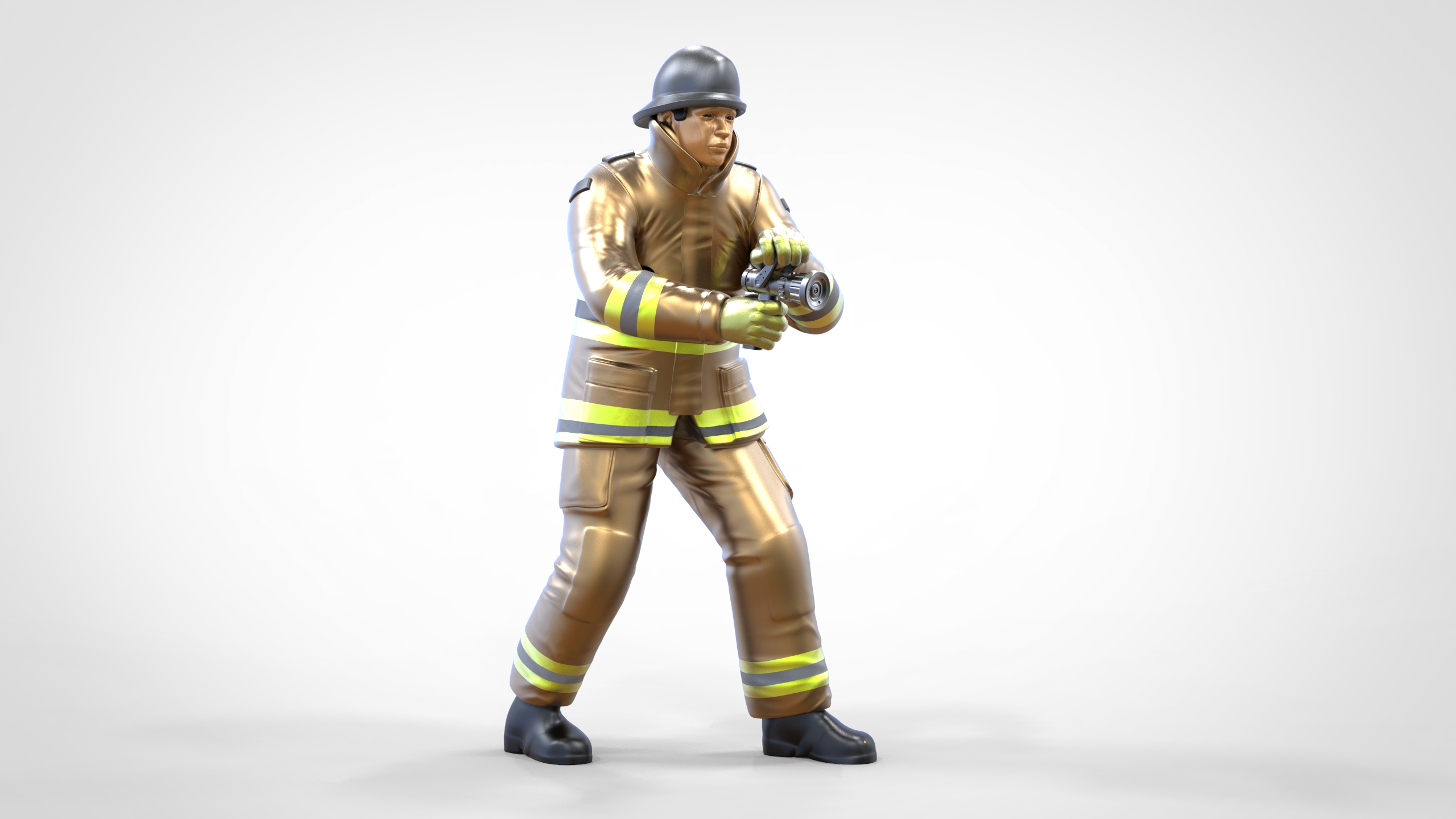 STL file N1 Firefighter or fireman Extinguishing fire 🧑‍🚒・3D printing ...