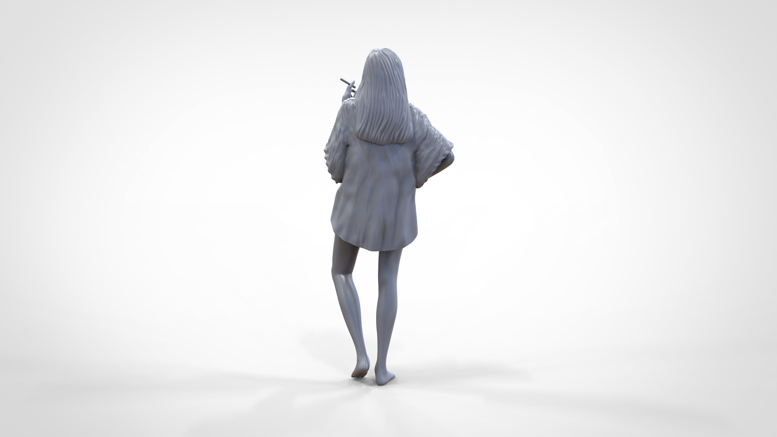 STL file N9 Attractive woman smoking 👩・3D printing template to download ...