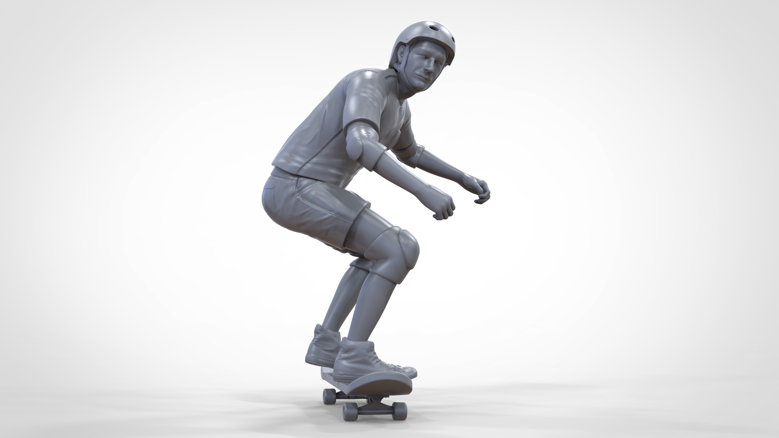 STL file N1 Skateboarder Skateboarding with skateboard 🛹・3D print ...