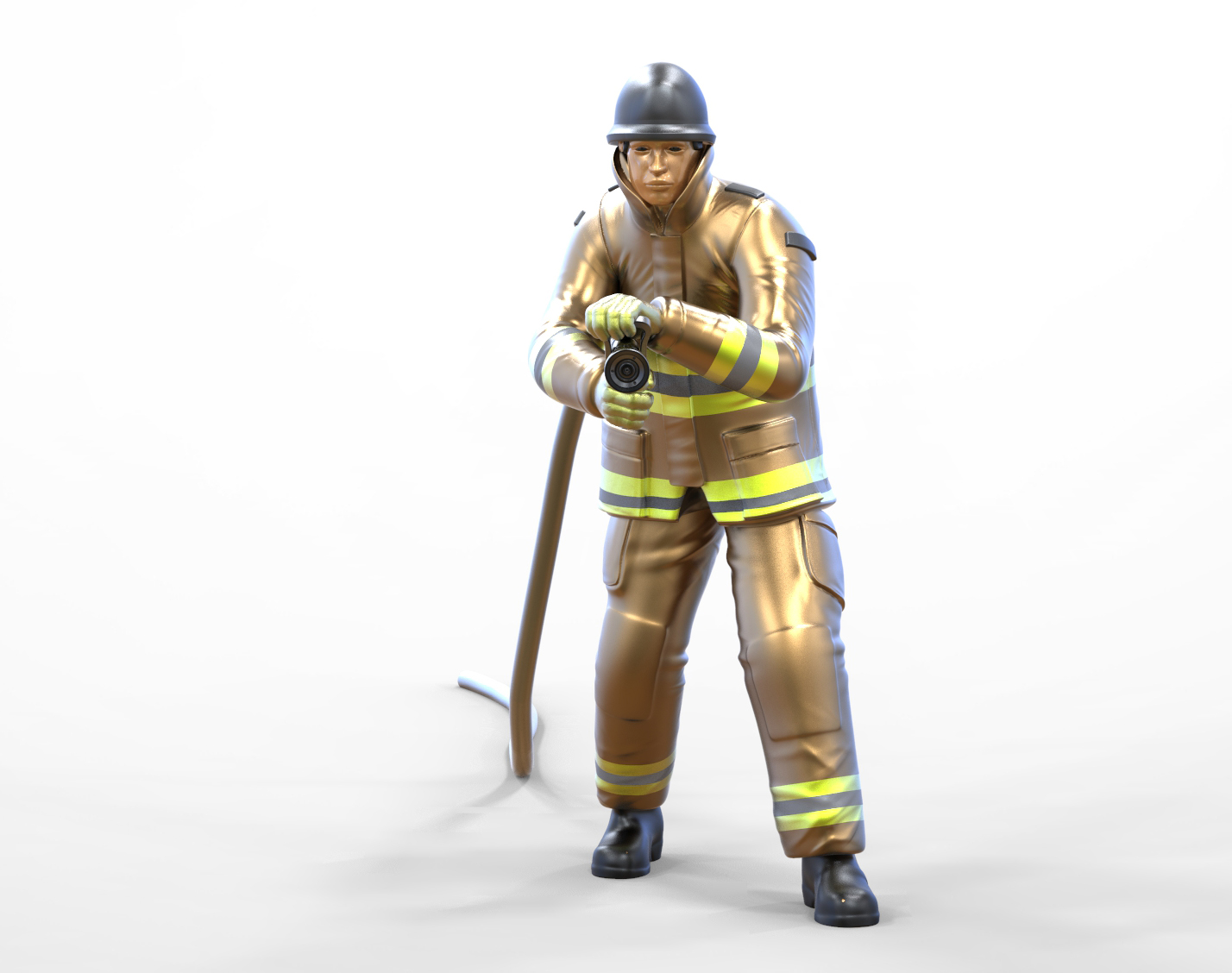 STL file N1 Firefighter or fireman Extinguishing fire 🧑‍🚒・3D printing ...