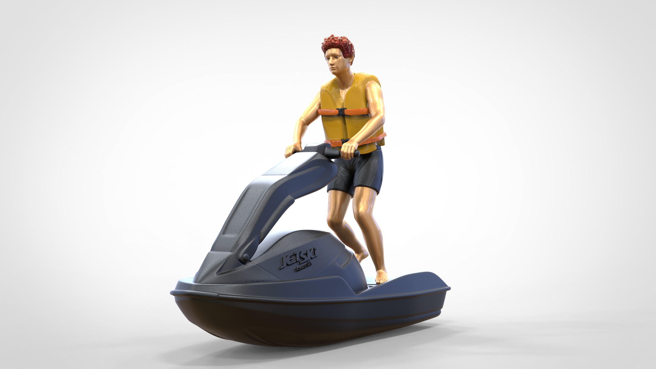 STL file N1 Jetski Driver standing・3D printer design to download・Cults