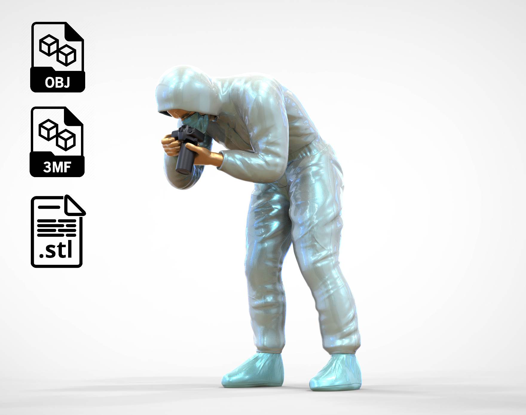 STL file N1 CSI Investigation crew photographer・3D printable model to ...