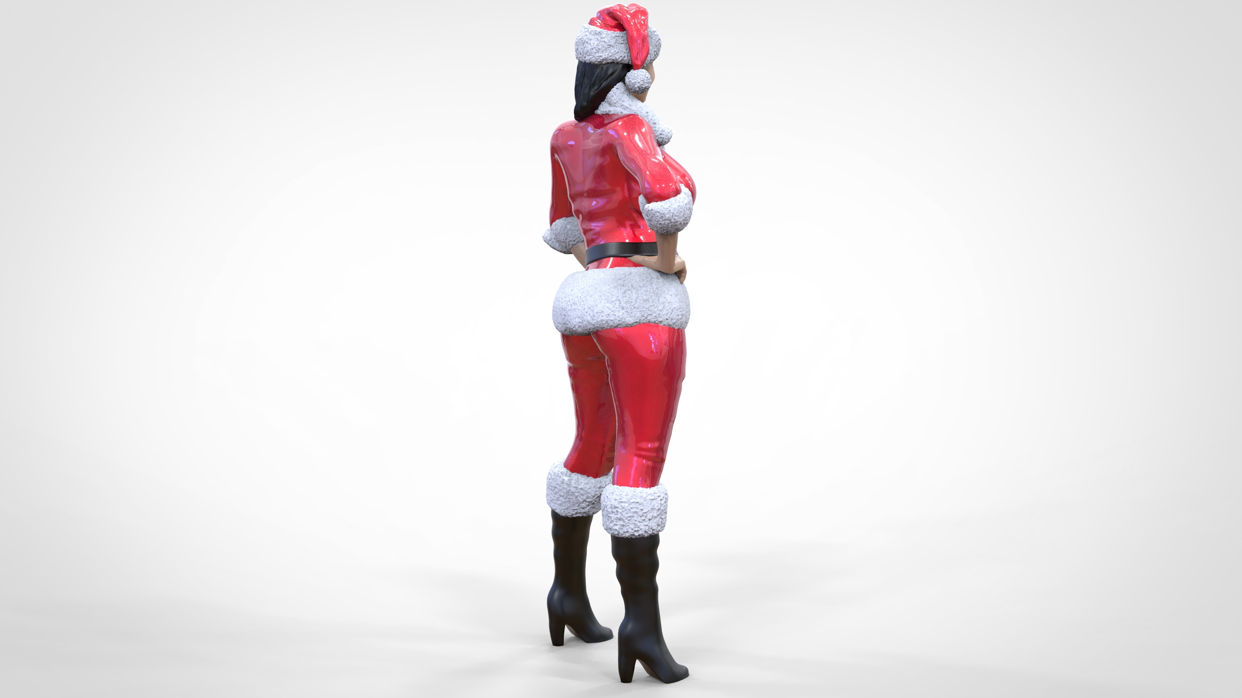 STL file Christmas Lady Santa Claus miniature 🎄・3D printable model to ...