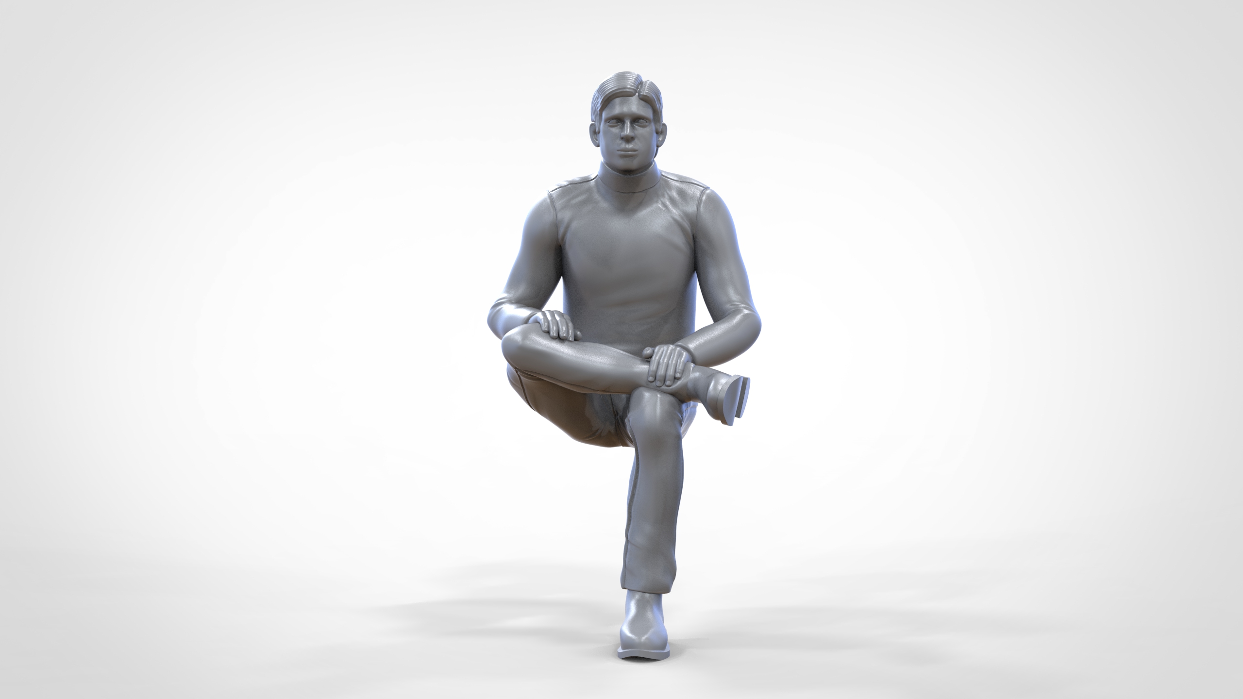 STL file N3 Sitting man waiting 👨・3D printable model to download・Cults