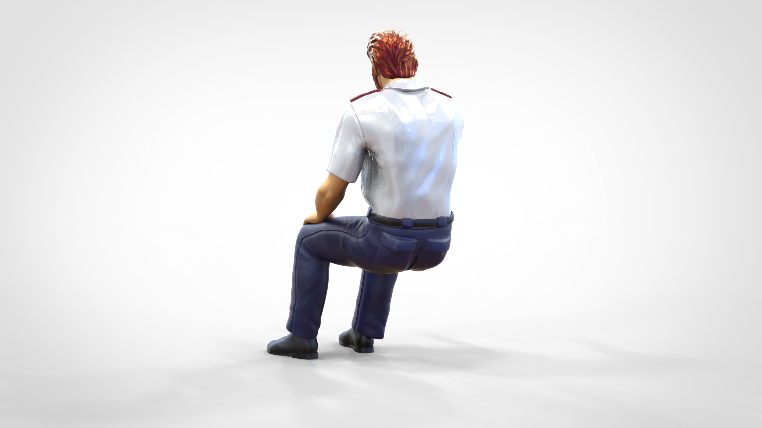 STL file N6 Sitting Man Pilot 👨・3D printable model to download・Cults