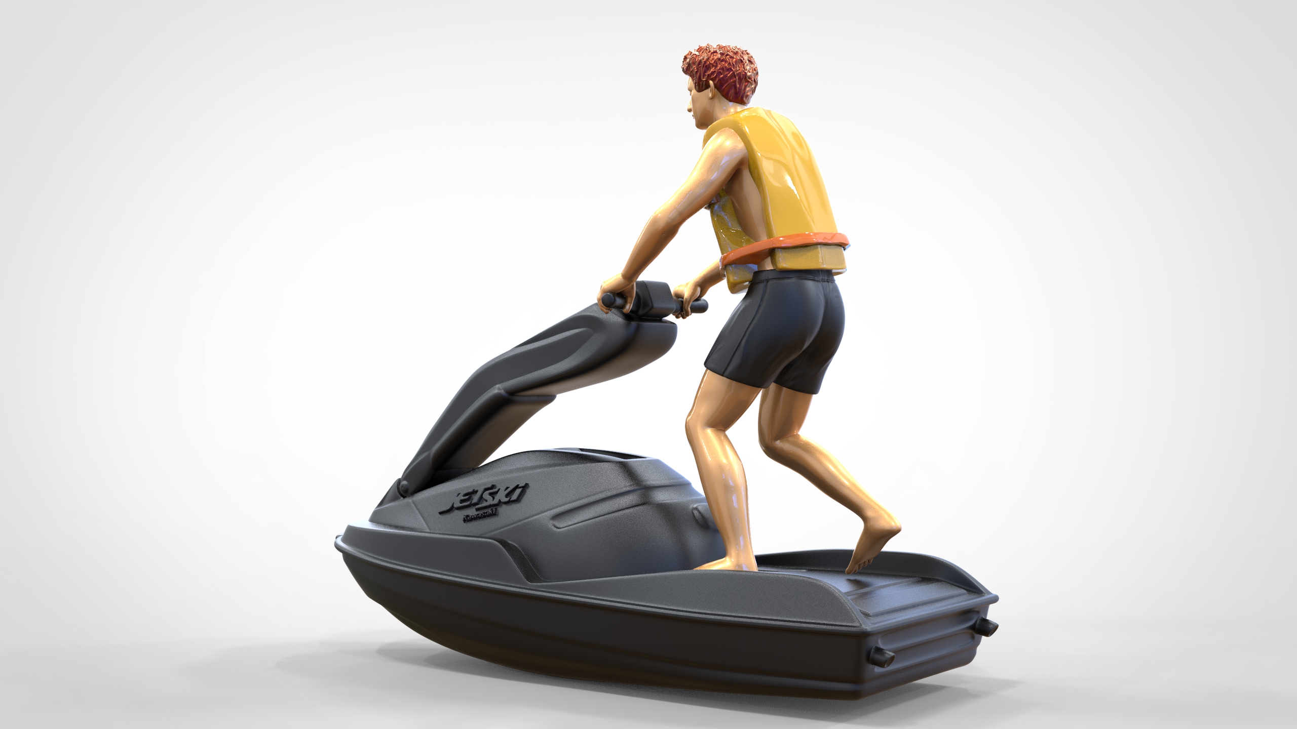 STL file N1 Jetski Driver standing・3D printer design to download・Cults